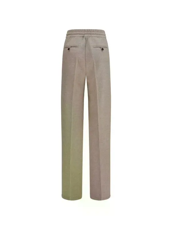 Kiton Check Pattern Drawstring Trousers