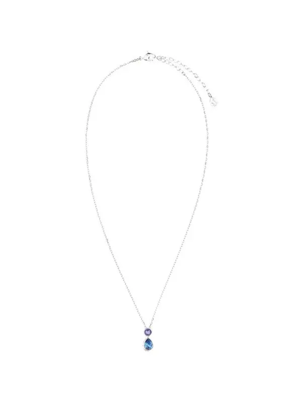 SWAROVSKI Chroma Crystal Pendant Cable-link Necklace - Silver