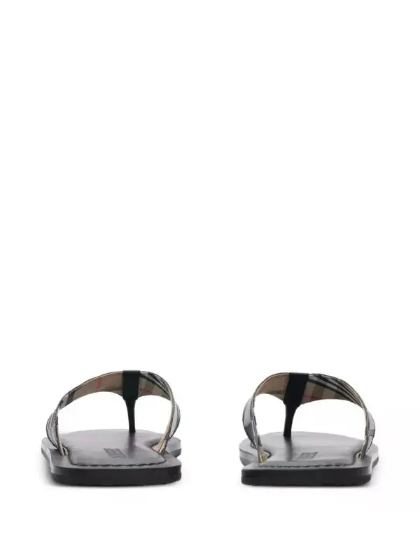 Burberry Embossed Check Leather Pavilion Sandals