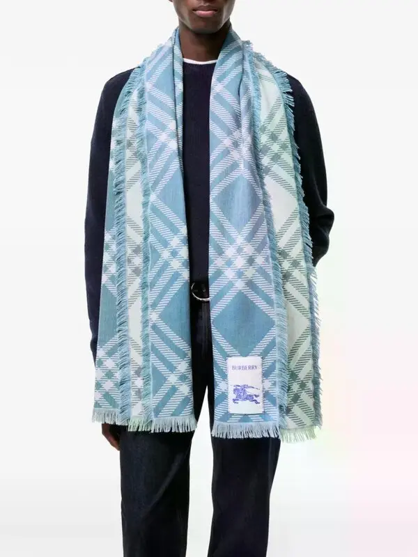 Burberry Gradient Check Wool Silk Scarf