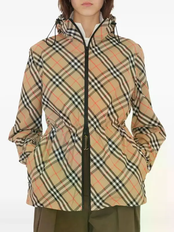 Burberry Check Lightweight Hooded Jacket