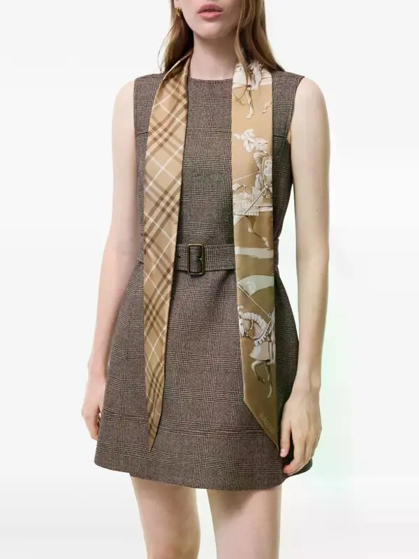 Burberry Skinny Archive Knight Silk Scarf