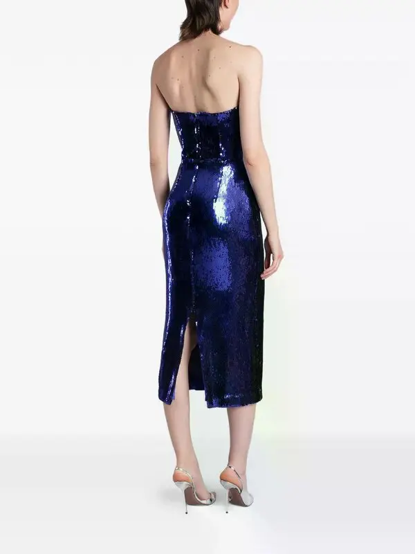 Alex Perry Sequin Embellished Strapless Midi Dress