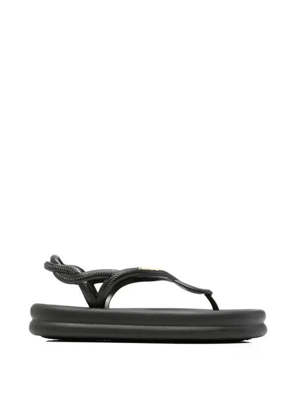 Havaianas Luna Puffed Braided-strap Flip Flops - Black