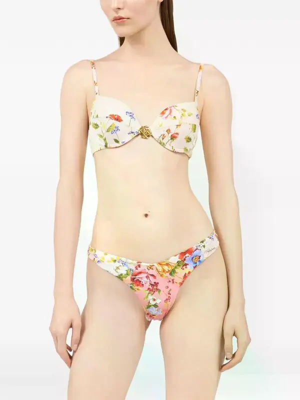Roberto Cavalli Floral Print Detail Bikini Top