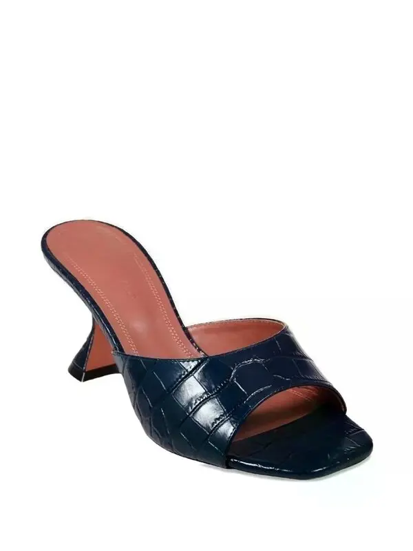 Amina Muaddi Lupita Croc-effect Leather Sandals