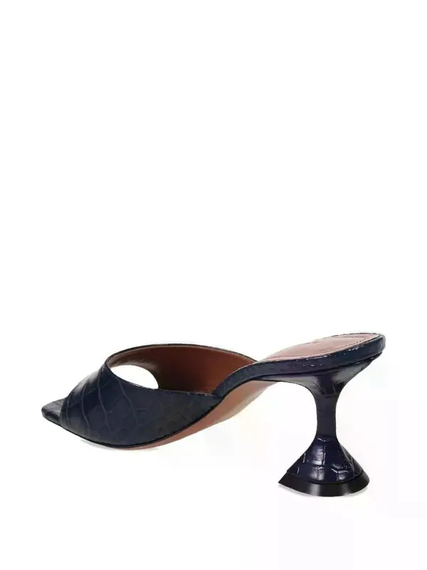 Amina Muaddi Lupita Croc-effect Leather Sandals