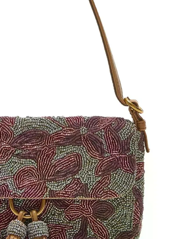 Malìparmi Beaded Floral Shoulder Bag