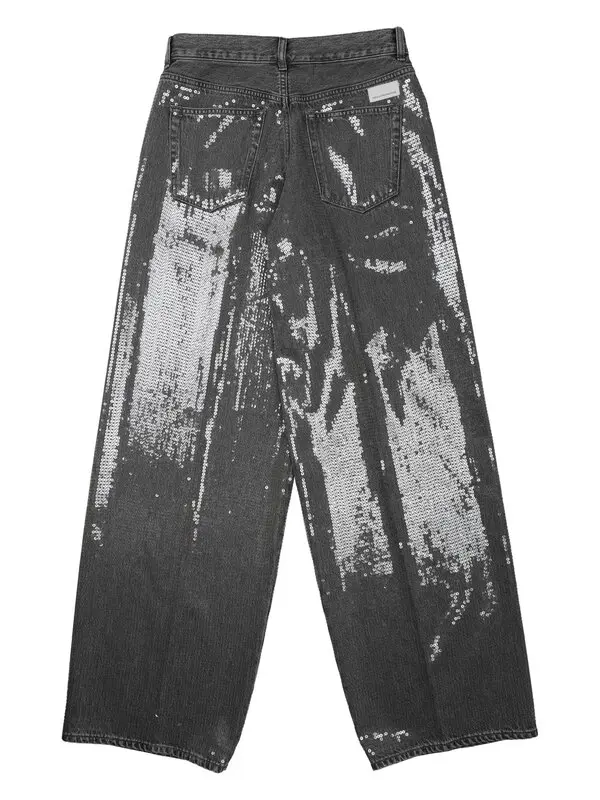 NINE:INTHE:MORNING Sequin Embellished Jeans