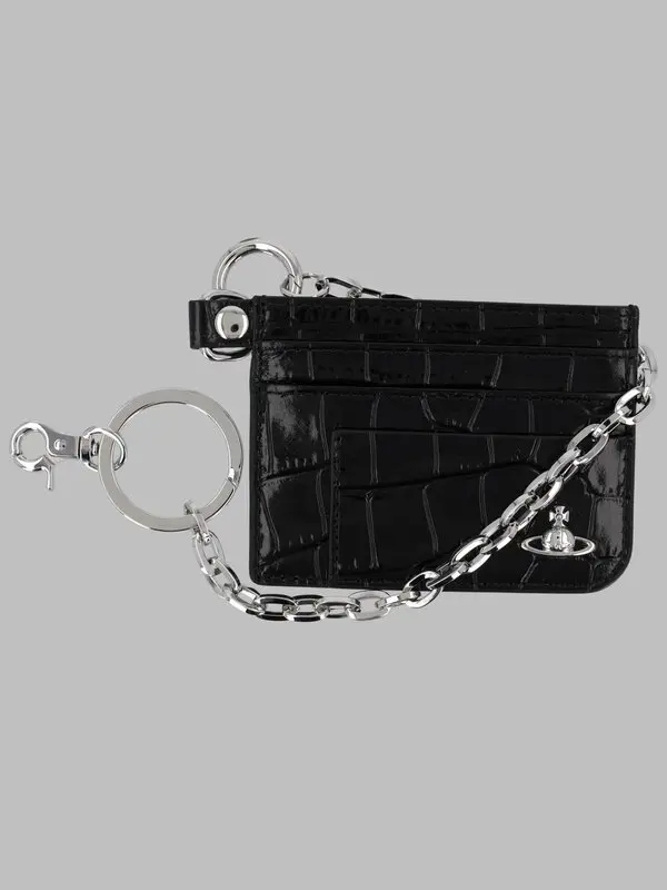VIVIENNE WESTWOOD Flat Chain" Card Holder With Metal Chain Detail