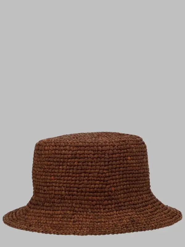 VIVIENNE WESTWOOD Raffia Bucket Hat - Brown