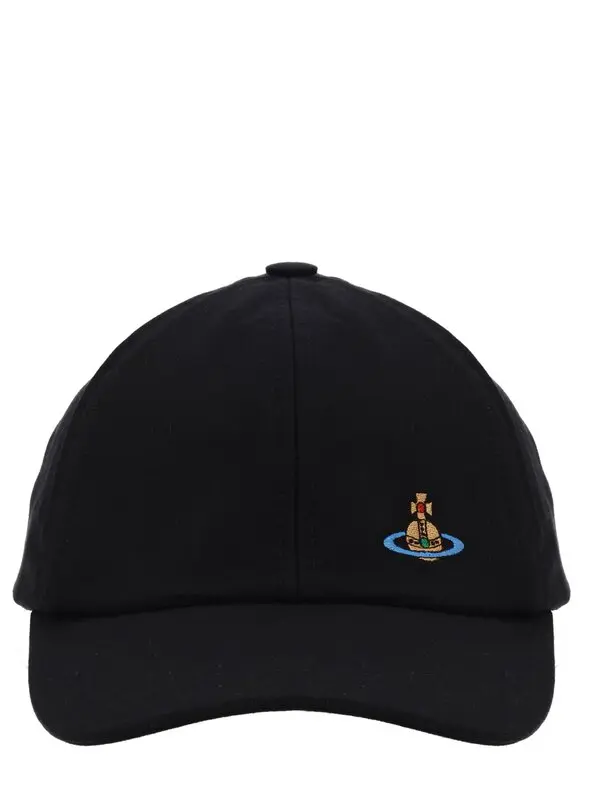 VIVIENNE WESTWOOD Baseball Cap With Orb Detail - Black