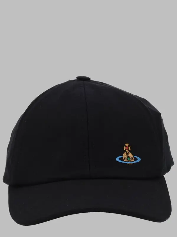 VIVIENNE WESTWOOD Baseball Cap With Orb Detail - Black