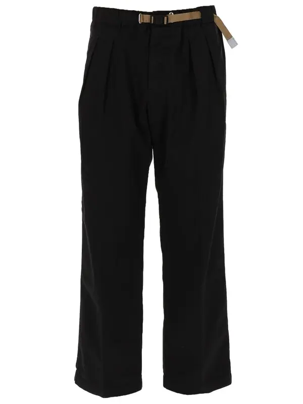WHITE SAND Belted Tailored Trousers