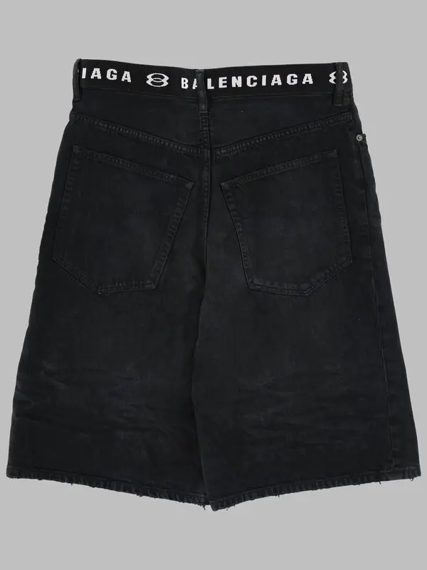 Balenciaga Belted Denim Shorts