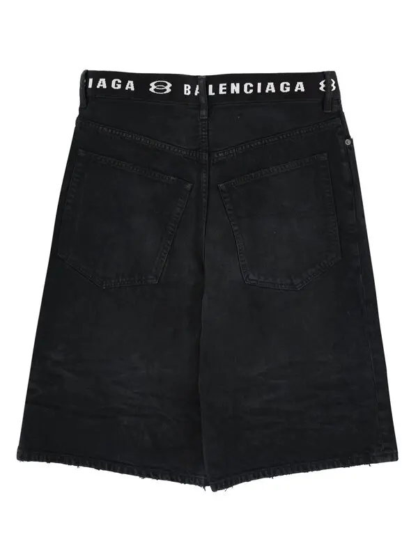 Balenciaga Belted Denim Shorts