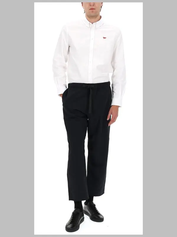 Maison Kitsuné Technical Fabric Belted Trousers