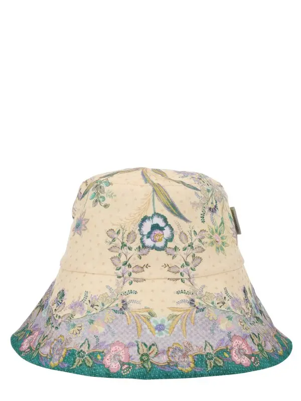 Zimmermann Printed Wide Brim Bucket Hat - Multicolour