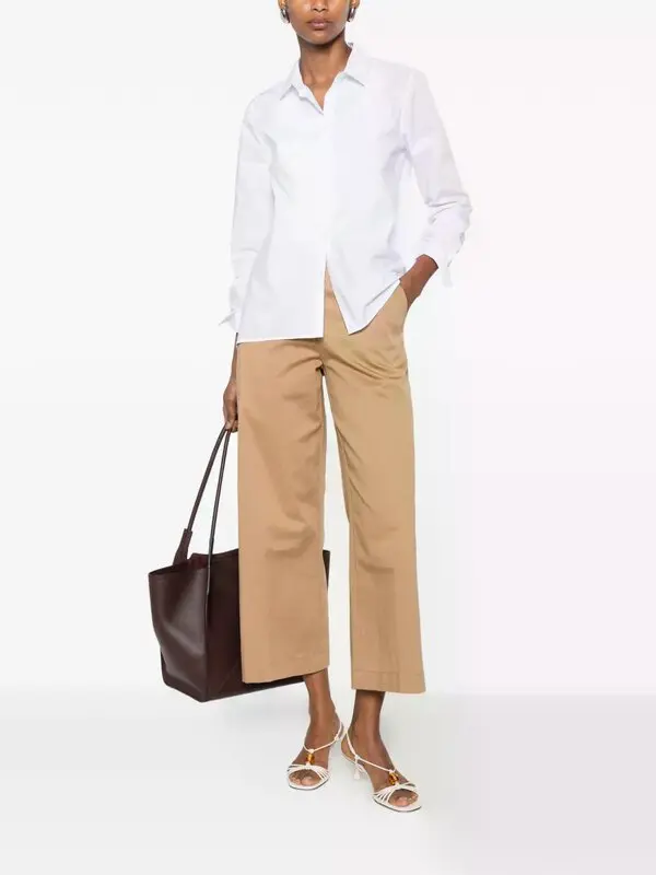 NINA 14.7 Cropped Wide-leg Trousers