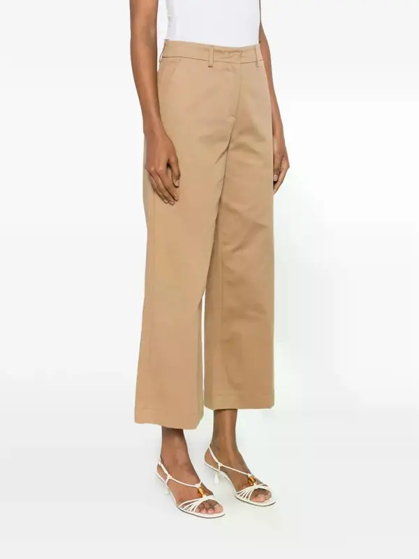 NINA 14.7 Cropped Wide-leg Trousers