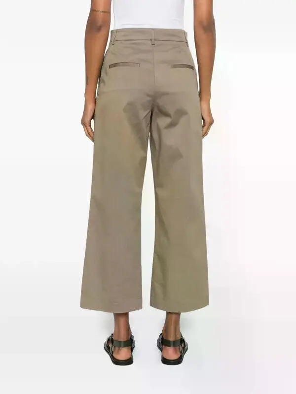 NINA 14.7 Cropped Wide-leg Trousers