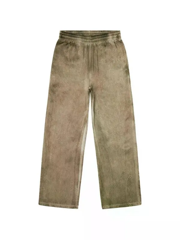 DIESEL® Wrinkled-effect Track Pants - Brown