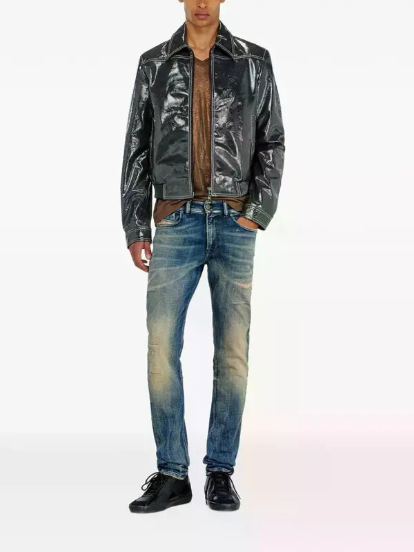 DIESEL® Patent Leather Shirt Jacket