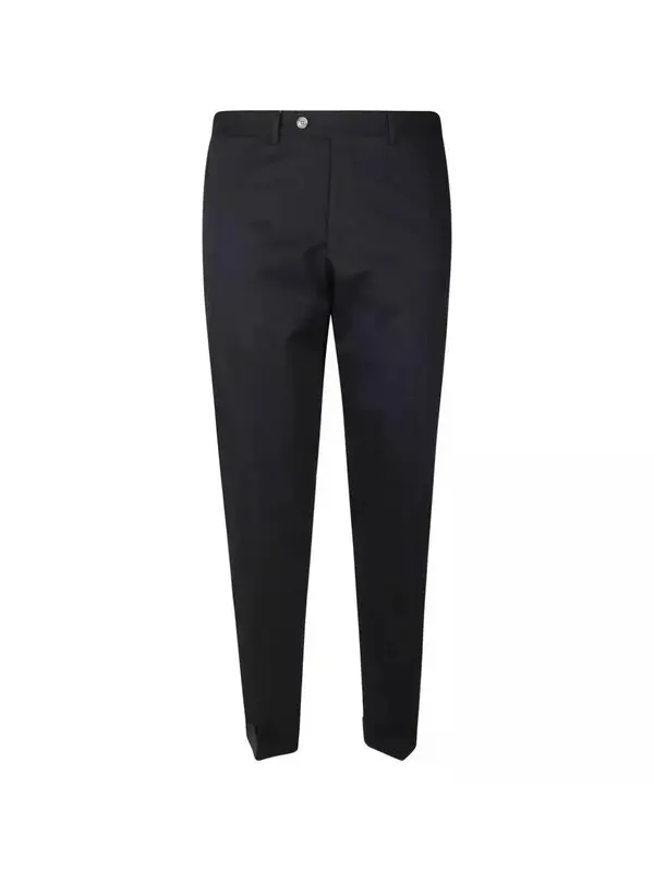 BARBA NAPOLI Pressed Crease Turn-up Trousers