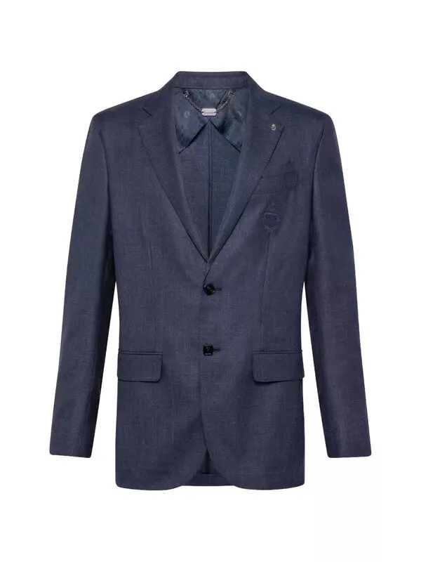 BILLIONAIRE Crest Single-breasted Blazer - Blue
