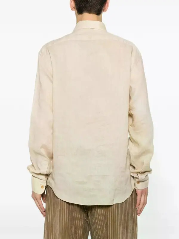 Palm Angels Logo-embroidered Linen Shirt