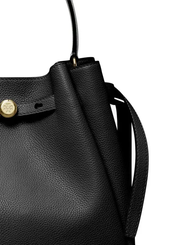 Tory Burch Romy Leather Bucket Bag - Black