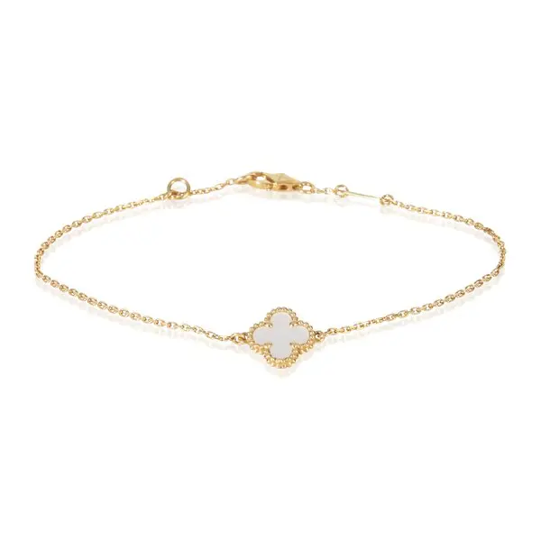 Van Cleef & Arpels Yellow Gold Mother Of Pearl Sweet Bracelet - Yellow_gold