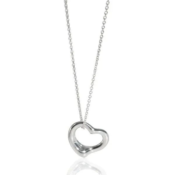 Tiffany & Co. Sterling Silver Elsa Peretti Open Heart Pendant Necklace - Sterling_silver