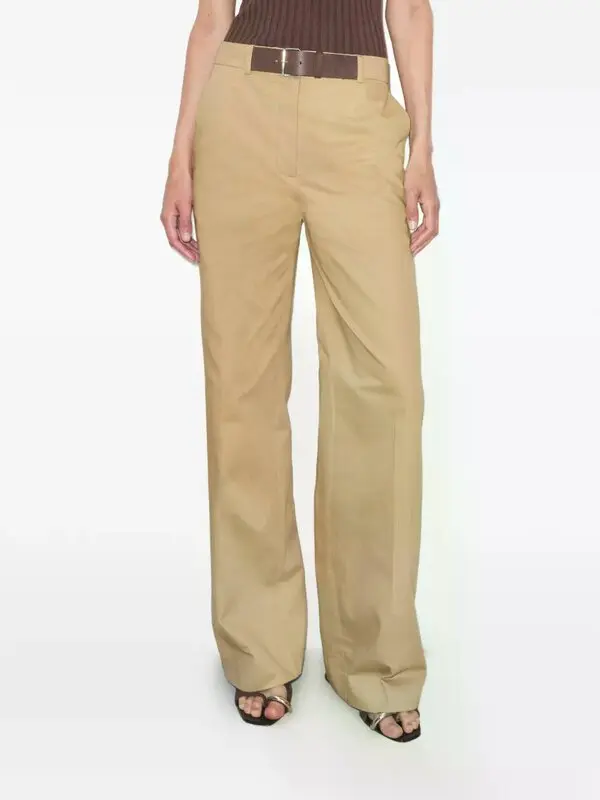 Tory Burch Belted Cotton Trousers