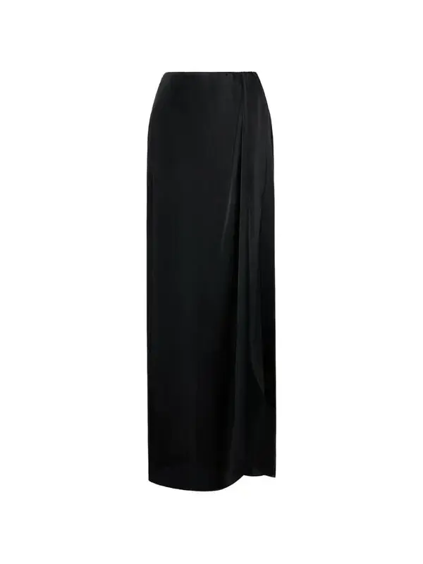 MAISON MARGIELA Draped Maxi Skirt - Black