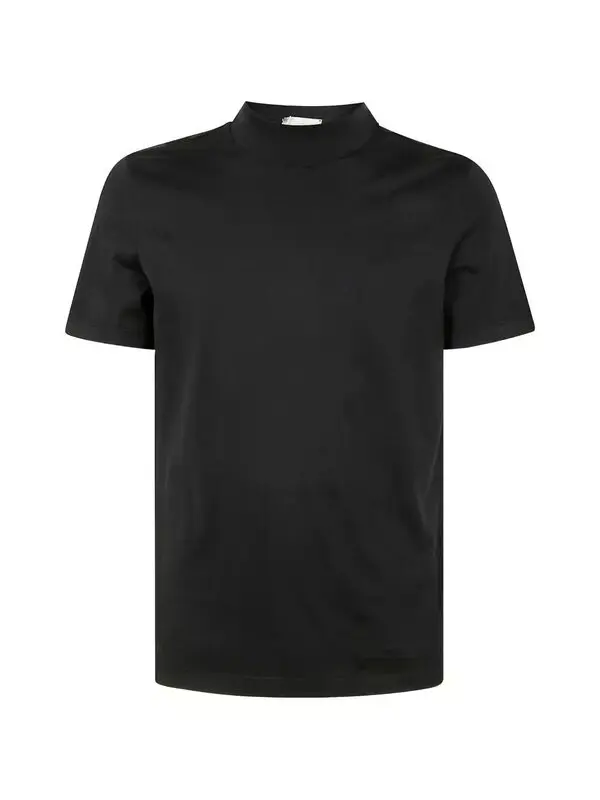 GIRELLI BRUNI Mock-neck Short-sleeve T-shirt - Black