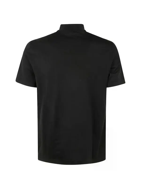GIRELLI BRUNI Mock-neck Short-sleeve T-shirt - Black