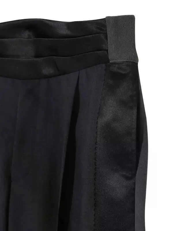 Undercover Satin-trim Pleated Trousers