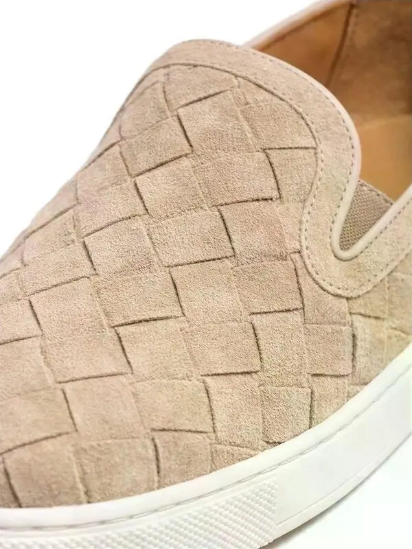 POCHE PARIS Woven Suede Loafers