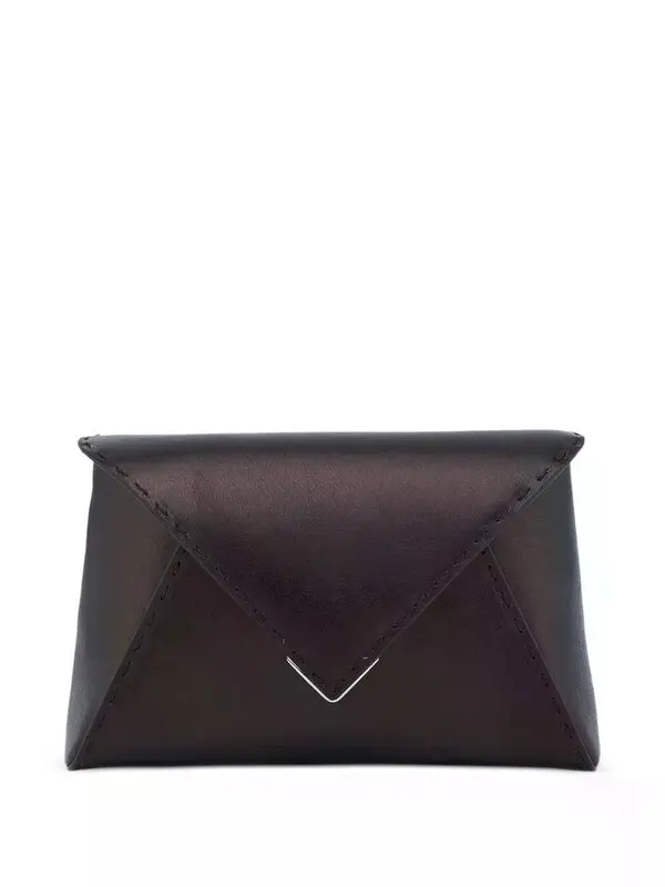 Tyler Ellis Small Lee Pouchet Leather Clutch Bag - Black