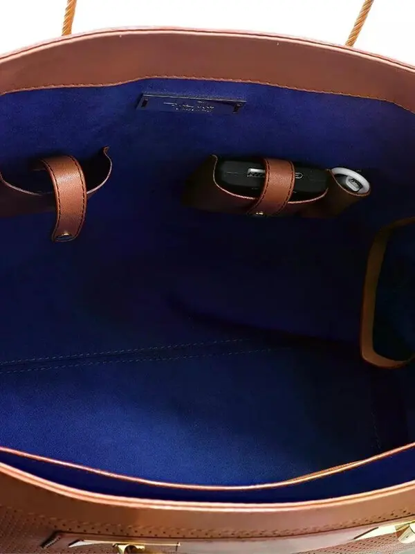 Tyler Ellis Shah Perforated Leather Tote Bag