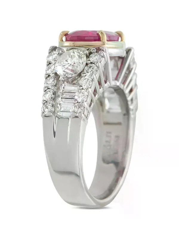 LB EXCLUSIVE Ruby And Diamond Ring - Silver