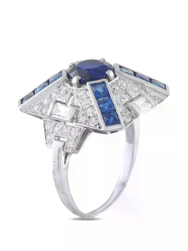 LB EXCLUSIVE Sapphire And Diamond Ring - Silver