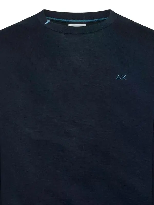 SUN 68 Embroidered Logo Crew Neck Jumper