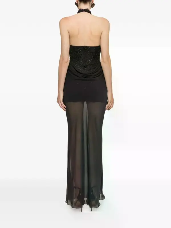 NISSA Sequin Embellishment Maxi Dress