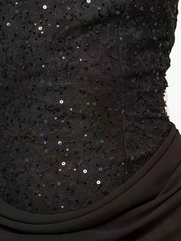 NISSA Sequin Embellishment Maxi Dress