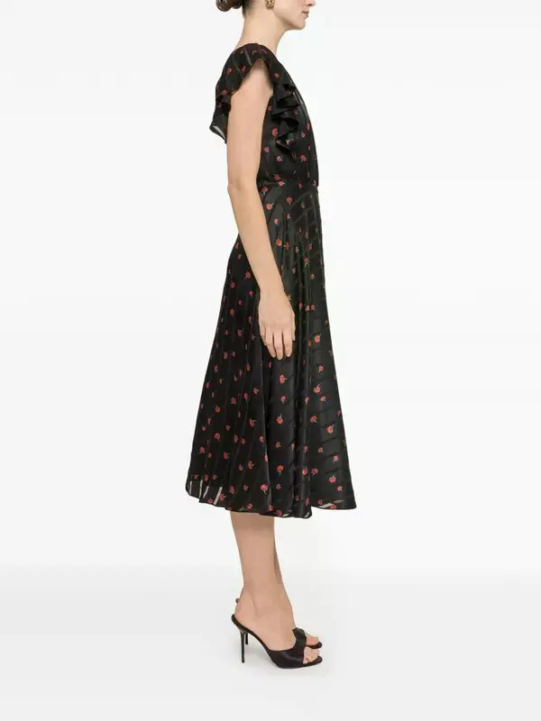 NISSA Floral Print Midi Dress