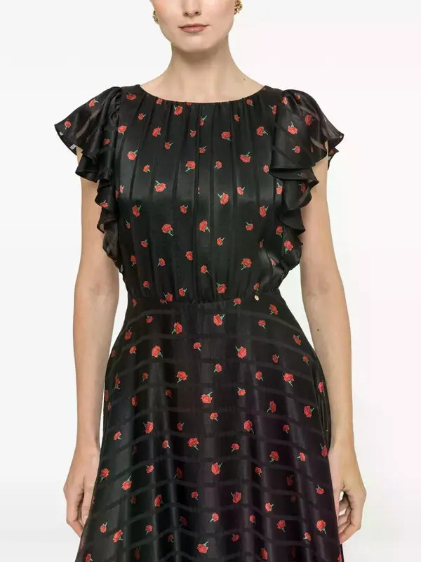 NISSA Floral Print Midi Dress