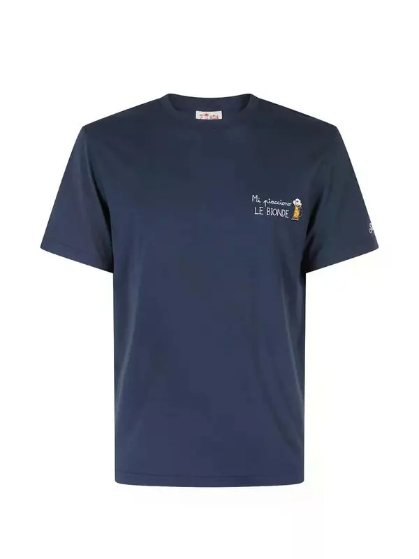 MC2 SAINT BARTH Portofino Embroidered T-shirt - Blue