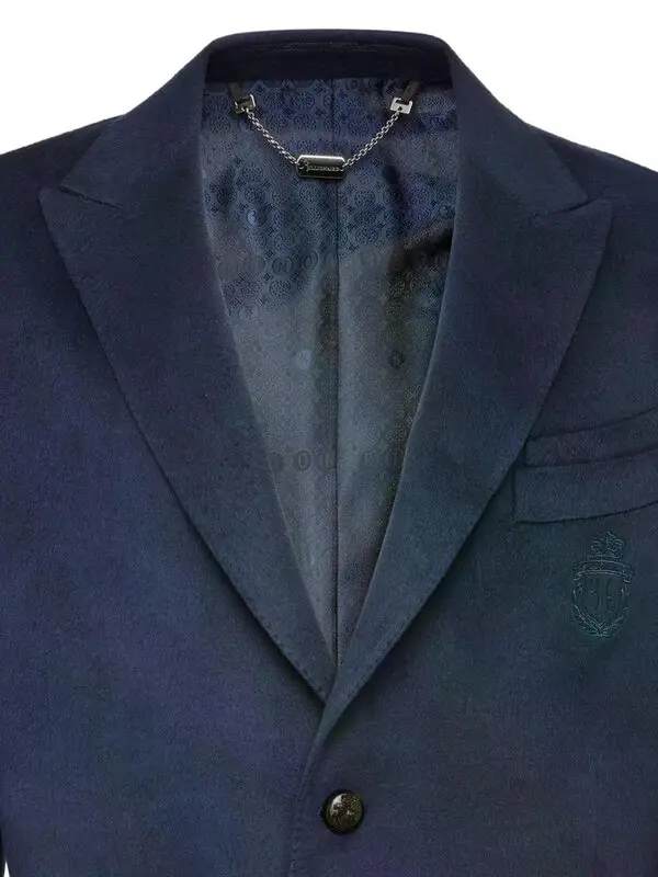 BILLIONAIRE Crest Single-breasted Blazer - Blue
